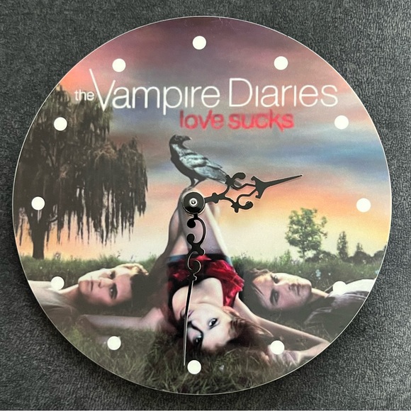Wall Decor | The Vampire Diaries Small Wall Clock Damon Stefan Elena ...